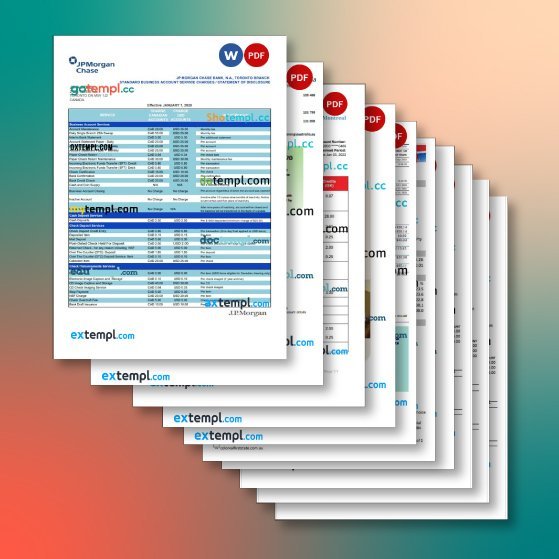 Canada bank statement 26 templates in one catalogue – with lower price ...