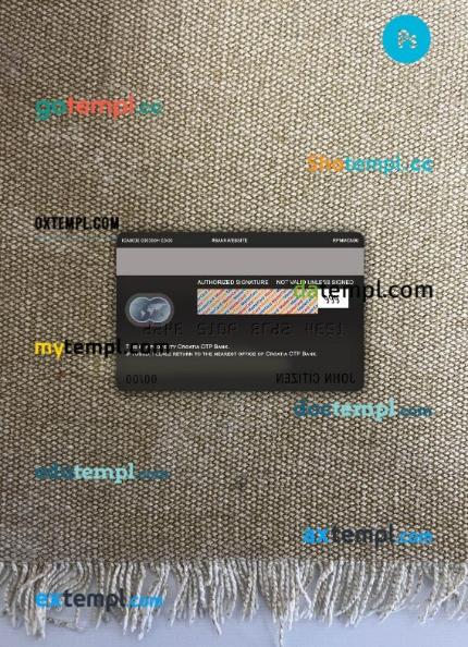 Croatia OTP bank master debit card PSD scan and photo taken image, 2 in 1