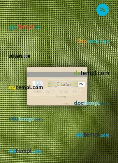 Laos Lao China Bank visa debit card PSD scan and photo-realistic ...