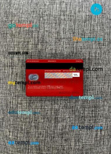 Libya Assaray (ATIB) bank mastercard PSD scan and photo taken image, 2 in 1