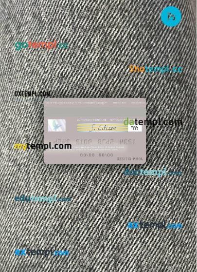 Libya Jumhouria Bank visa debit card PSD scan and photo-realistic ...