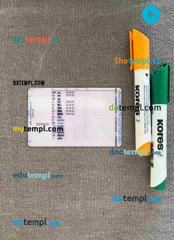 Lithuania driving license PSD files, scan look and photographed image ...