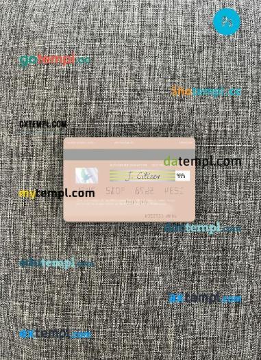 Montenegro Hipotekarna Banka visa debit card PSD scan and photo ...