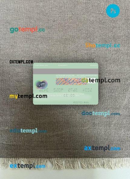 Nepal Nabil Bank mastercard PSD scan and photo taken image, 2 in 1