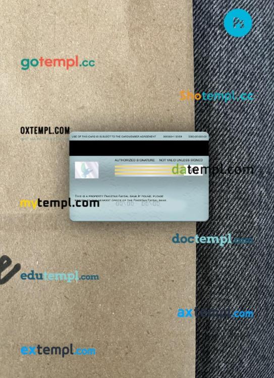 Pakistan Faysal bank visa classic card PSD scan and photo-realistic ...