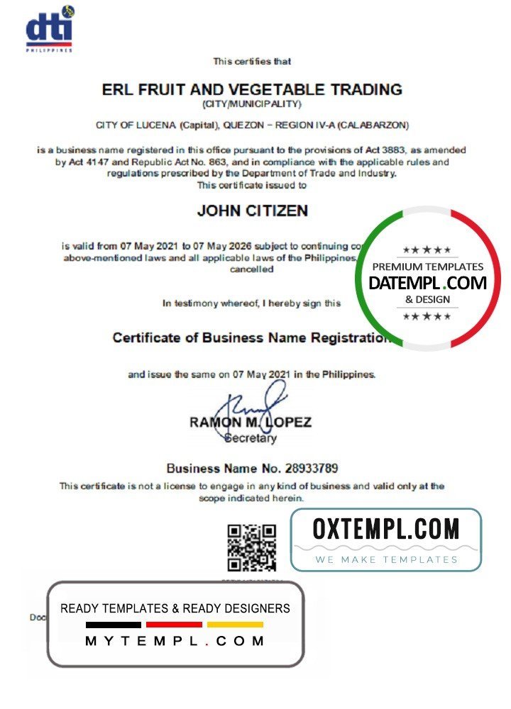 Philippines Department of Trade and Industry (DTI) private entrepreneur ...