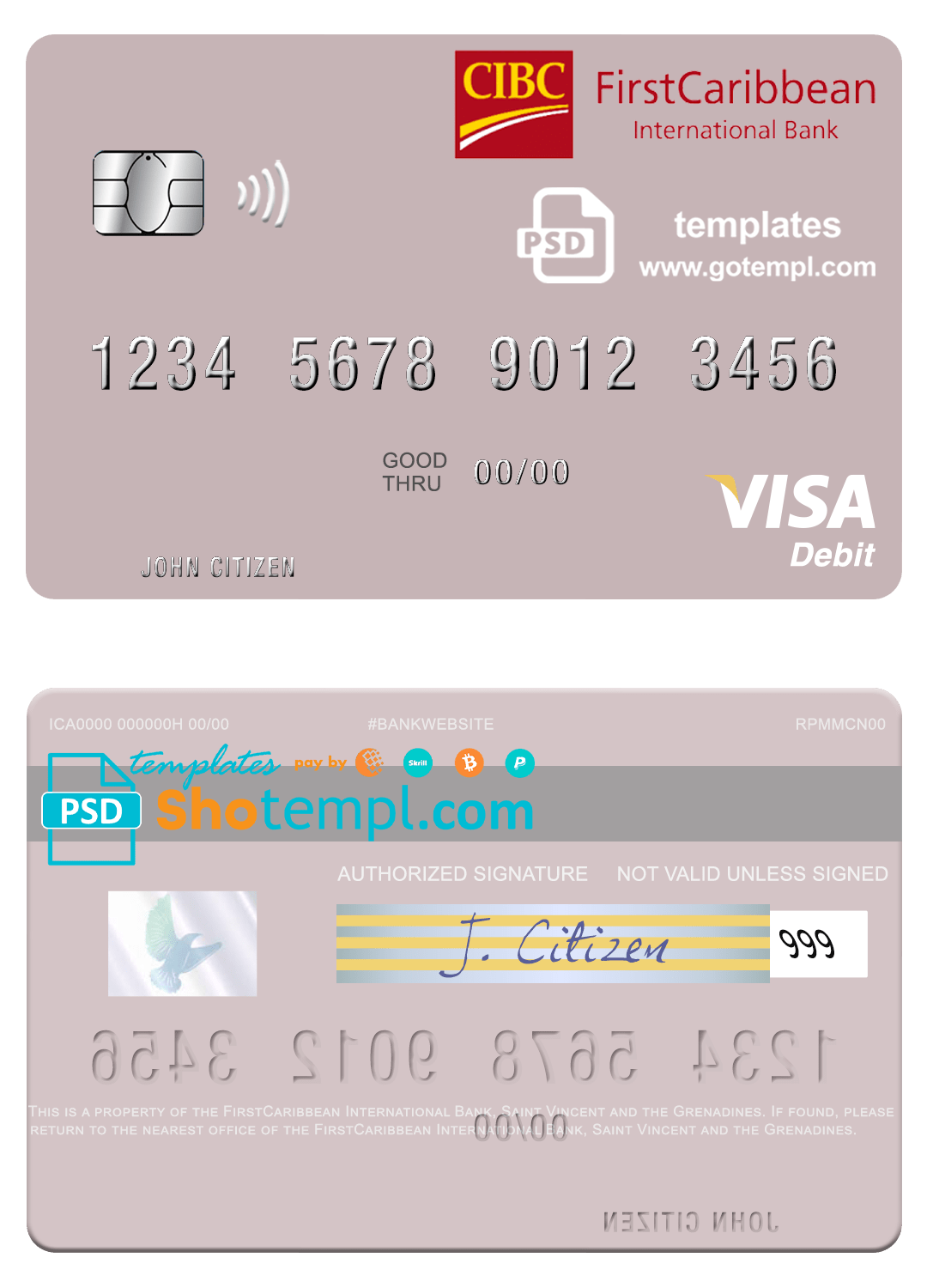 Saint Vincent and the Grenadines FirstCaribbean International Bank visa ...
