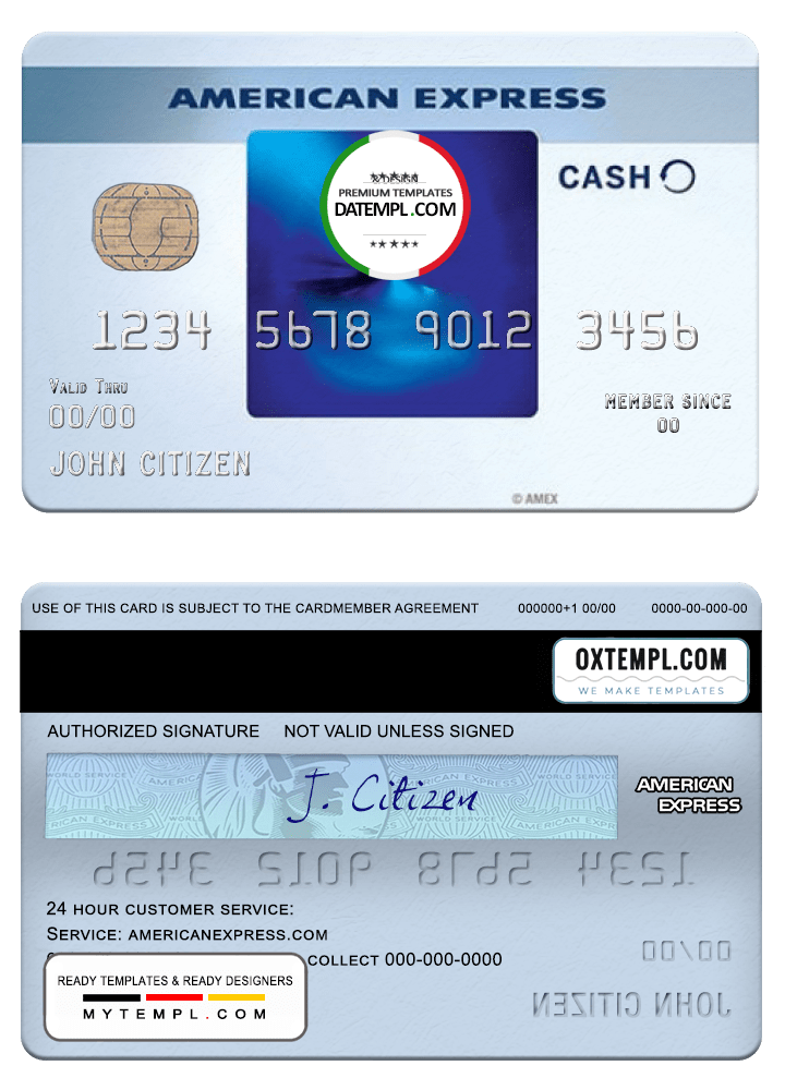 USA Truist Bank Blue Cash Everyday® Card from Amex template in PSD ...