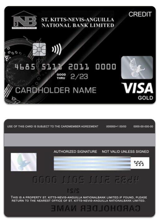 Saint Kitts and Nevis National Bank Limited visa gold credit card ...
