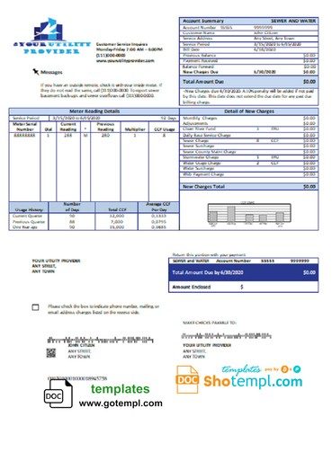 # city stork universal multipurpose utility bill download example in ...