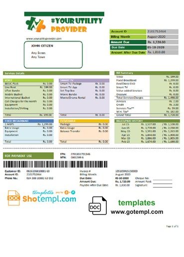 # crimson ville universal multipurpose utility bill download example in ...