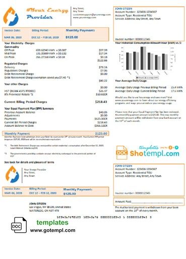 # energy swipe universal multipurpose utility bill download example in ...