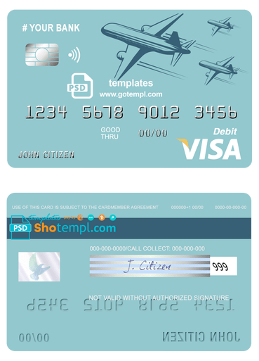 # finesse ship universal multipurpose bank visa credit card example in ...