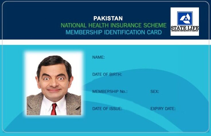 Pakistan health insurance card template in PSD format